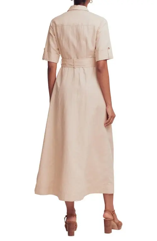 Boden Linen Blend Shirt Dress