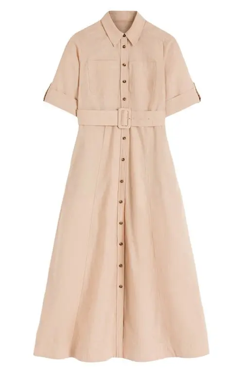 Boden Linen Blend Shirt Dress
