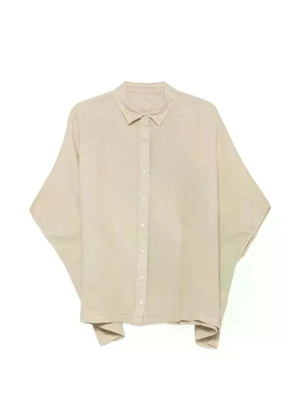 120% Lino Batwing-sleeve Linen Shirt