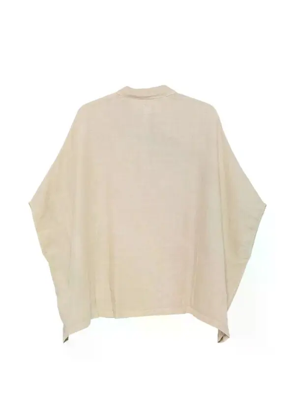 120% Lino Batwing-sleeve Linen Shirt