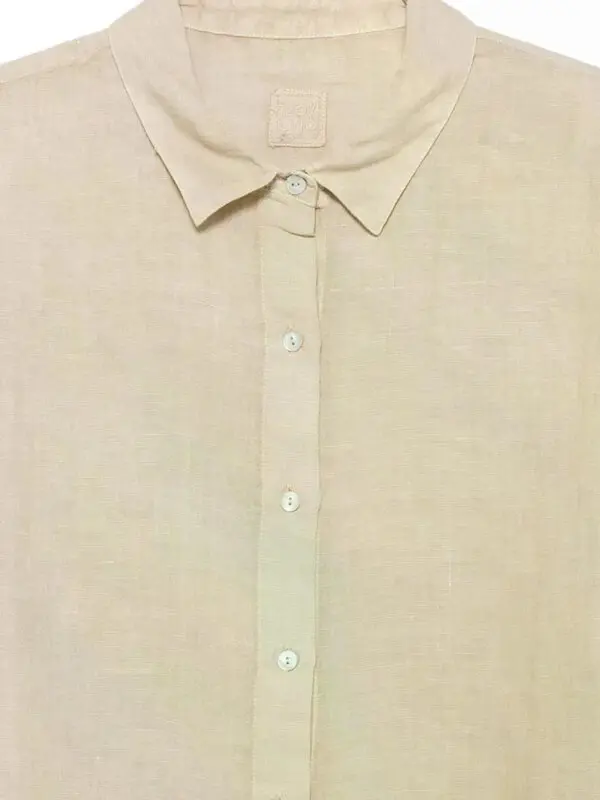 120% Lino Batwing-sleeve Linen Shirt