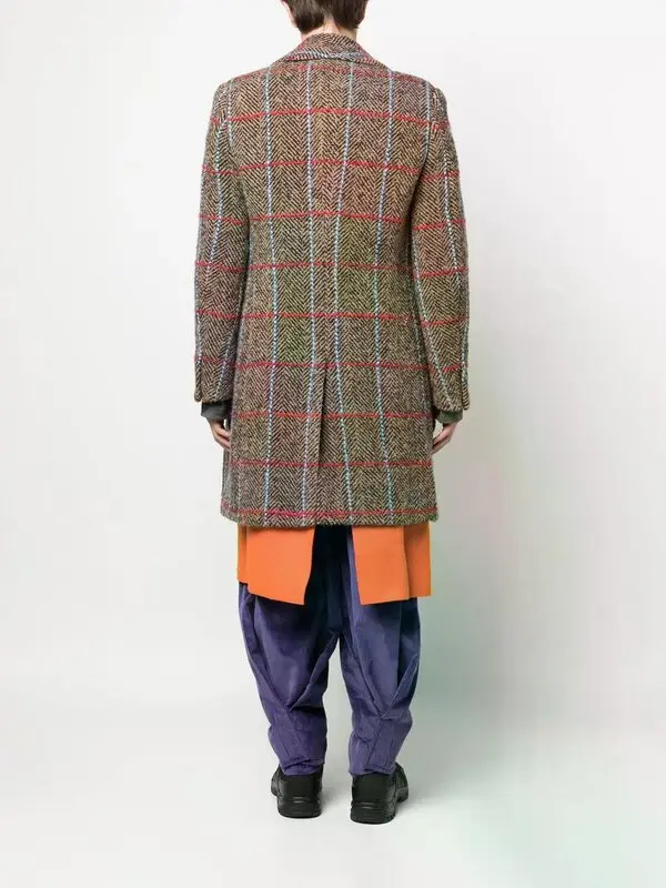 Comme Des Garçons Herringbone Tweed Reversible Overcoat