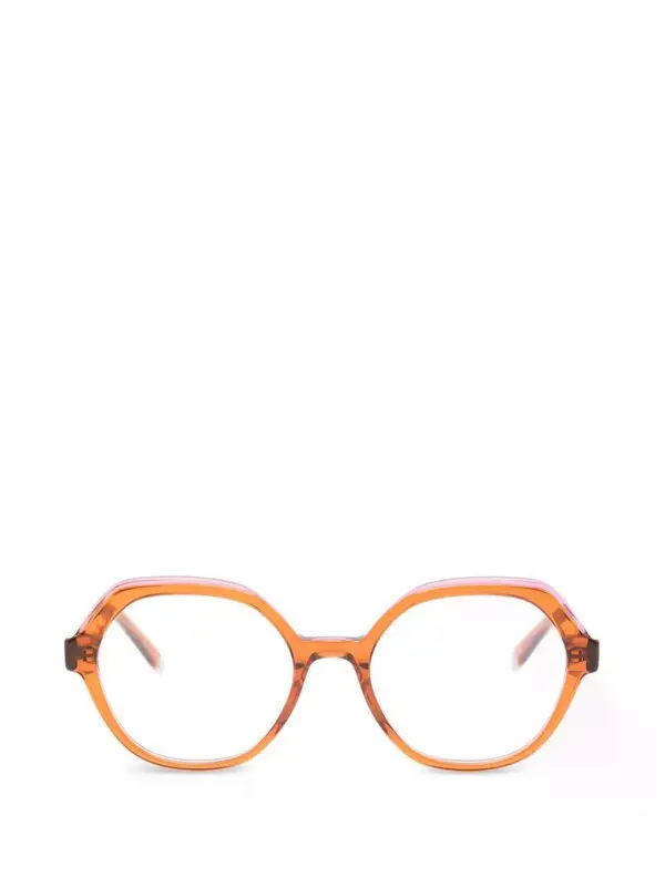 BENETTON Geometric Frame Eyeglasses - Orange