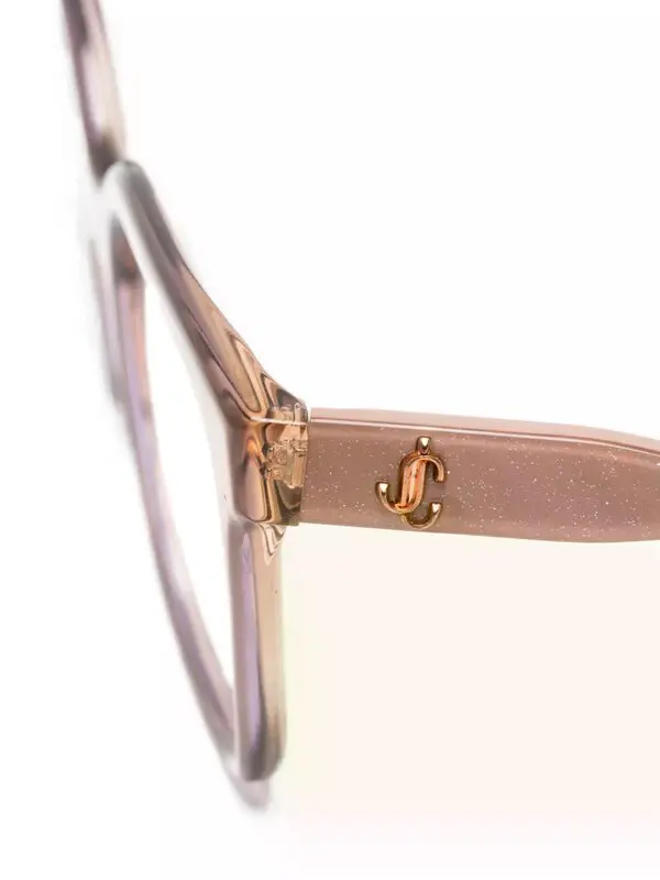 JIMMY CHOO Logo-plaque Square-frame Glasses