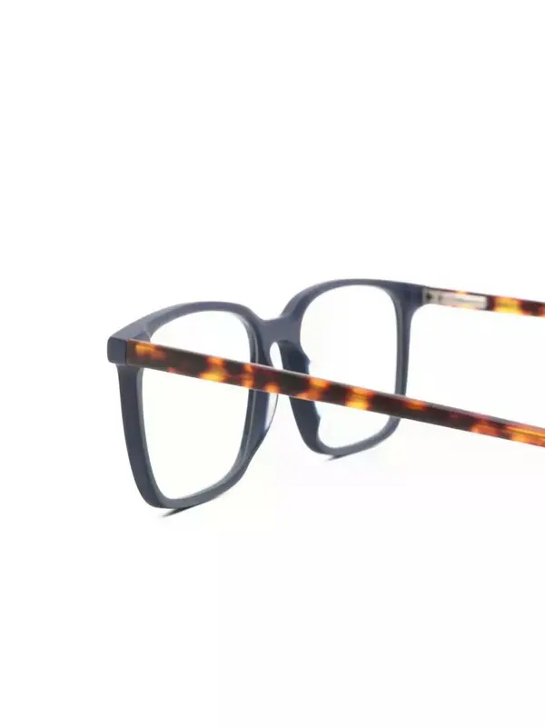 CHARLES STONE Tortoiseshell-effect Rectangle-frame Glasses