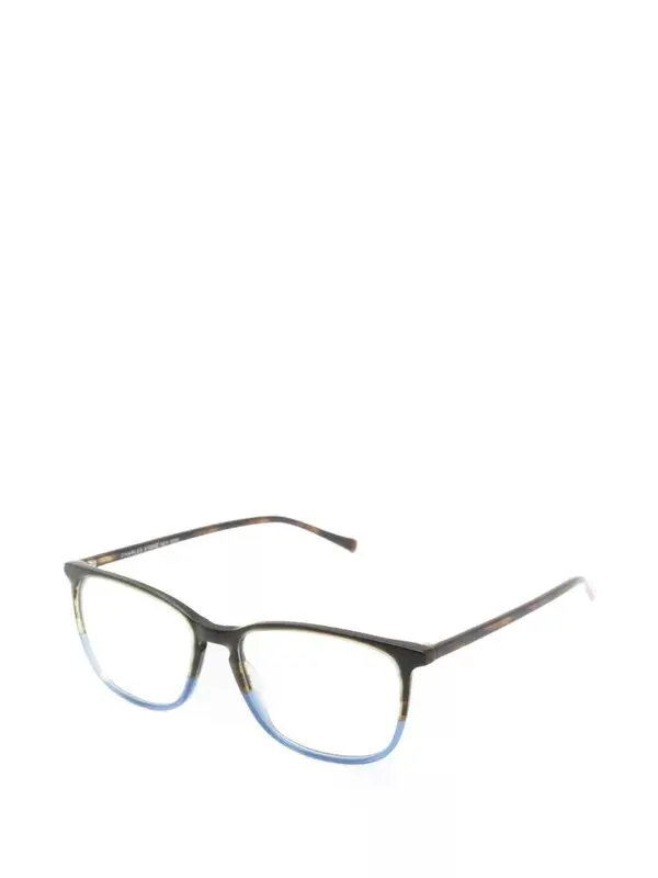 CHARLES STONE Tortoiseshell-effect Rectangle-frame Glasses