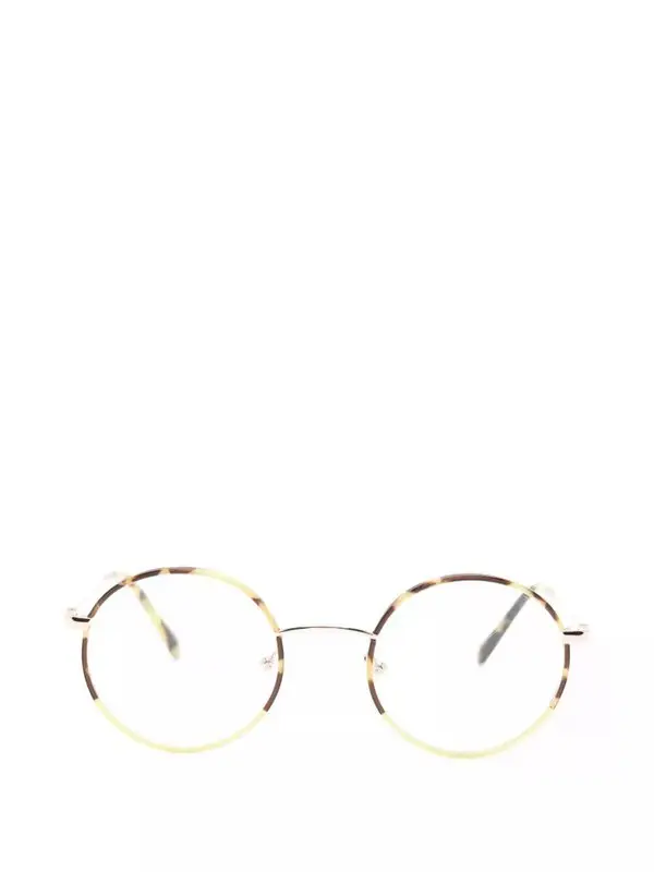 CHARLES STONE Tortoiseshell-effect Round-frame Glasses