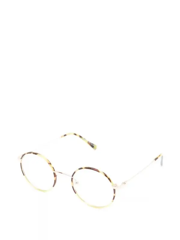 CHARLES STONE Tortoiseshell-effect Round-frame Glasses