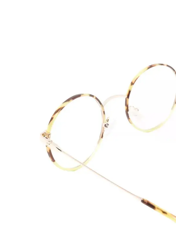 CHARLES STONE Tortoiseshell-effect Round-frame Glasses