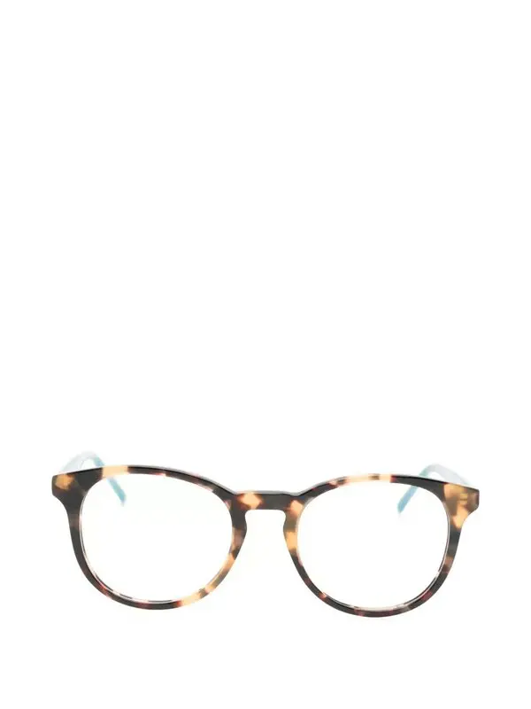 BENETTON Tortoiseshell-effect Round-frame Eyeglasses - Brown