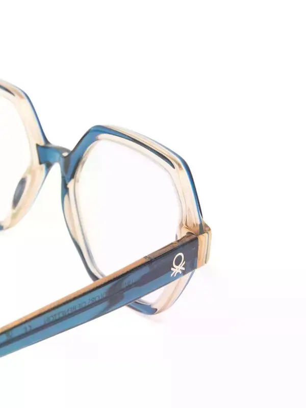 BENETTON Geometric Frame Glasses - Blue