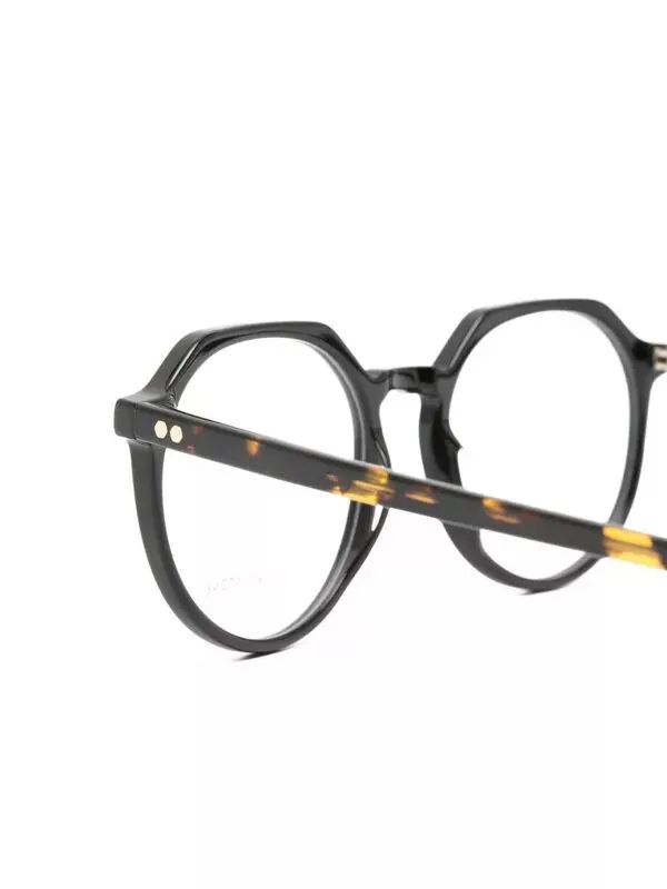 CHARLES STONE Geometric-frame Tortoiseshell-effect Eyeglasses