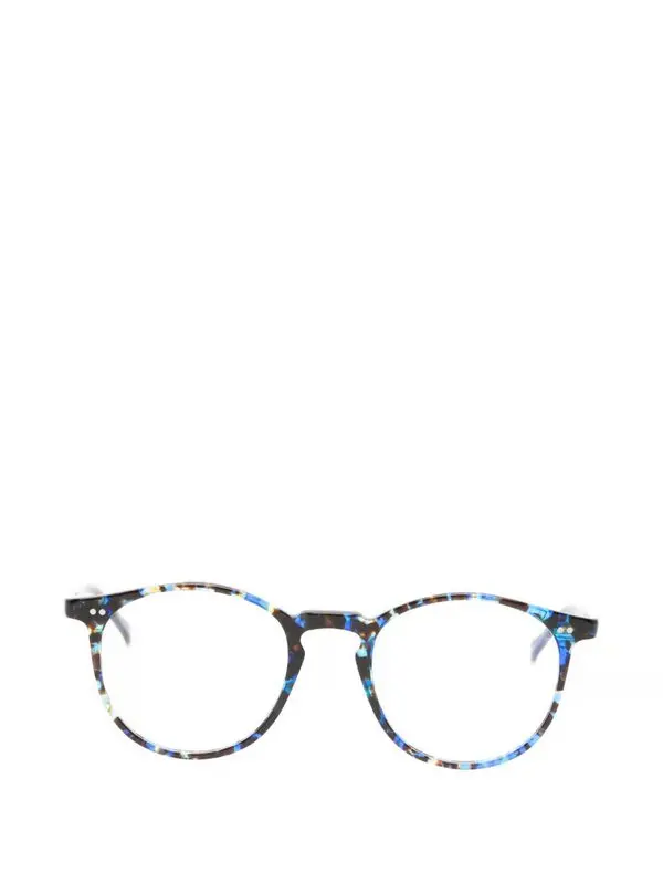 CHARLES STONE Tortoiseshell-effect Round-frame Glasses