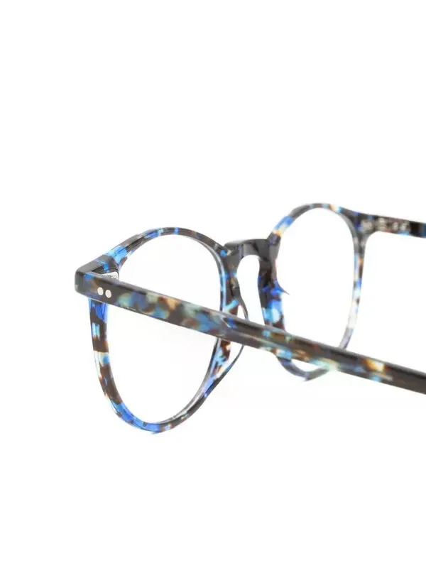CHARLES STONE Tortoiseshell-effect Round-frame Glasses