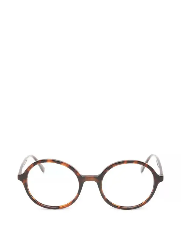 BENETTON Tortoiseshell-effect Round Frame Glasses - Brown