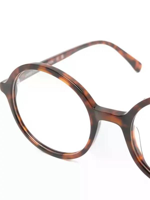 BENETTON Tortoiseshell-effect Round Frame Glasses