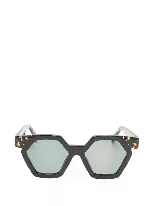 KYME Geometric Frame Sunglasses - Black