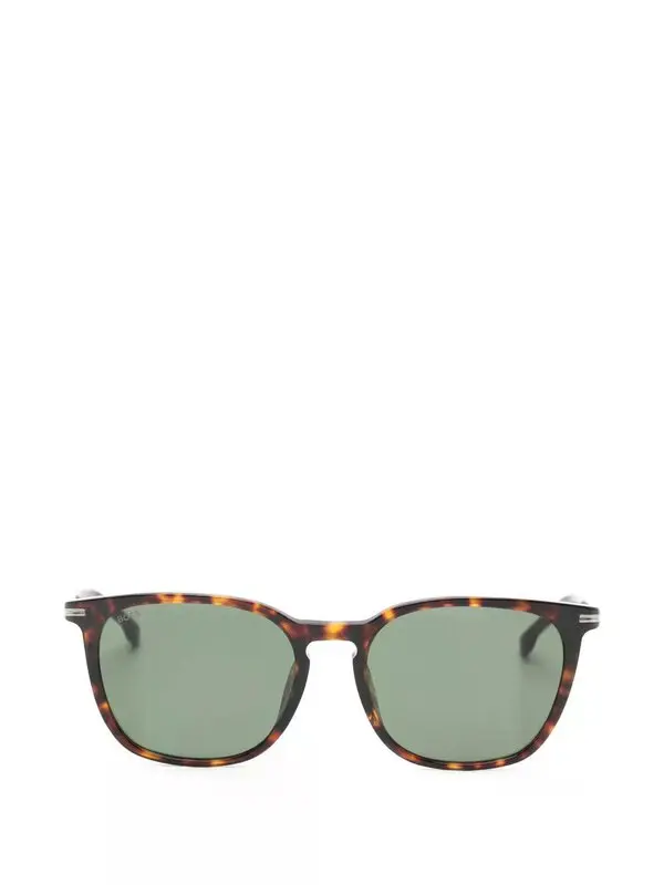 BOSS Tortoiseshell Square Frame Sunglasses - Brown