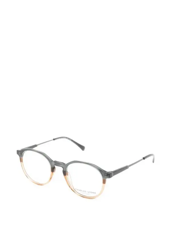CHARLES STONE Two-tone Geometric-frame Glasses