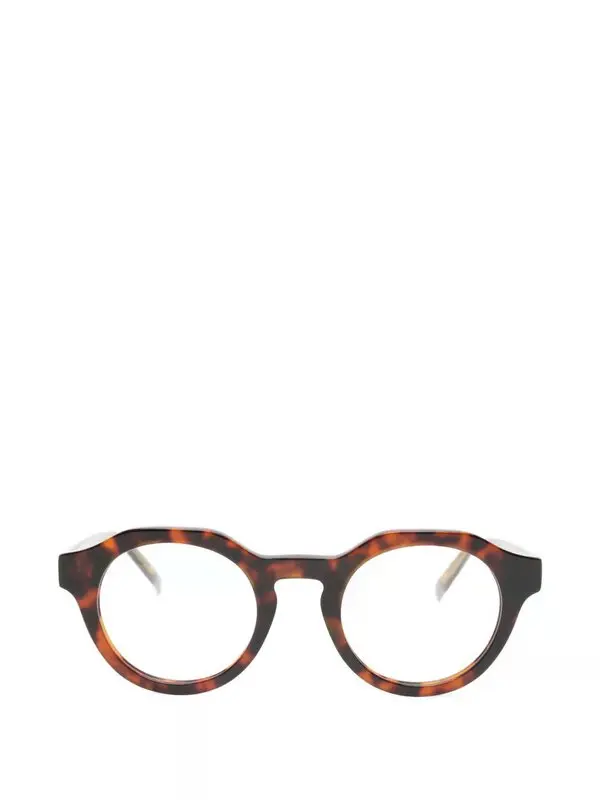 BENETTON Theodore Tortoiseshell-effect Geometric-frame Eyeglasses - Brown