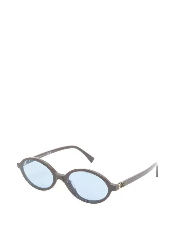 Miu Miu Oval-frame Sunglasses - Brown