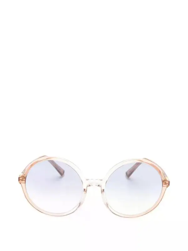 Miu Miu Round Frame Glasses - Brown