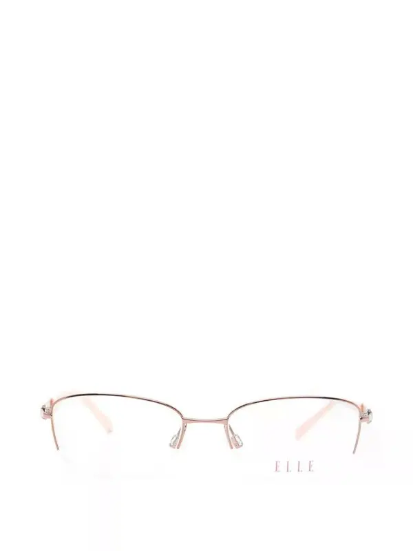 ELLE SUNGLASSES Half-rim Rectangle Eyeglasses