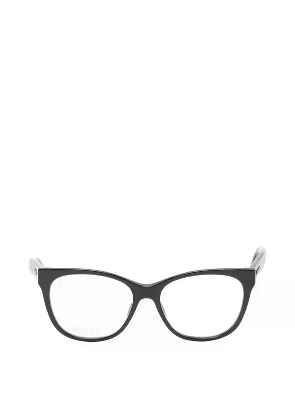 JIMMY CHOO Logo-plaque Cat-eye Glasses - Black