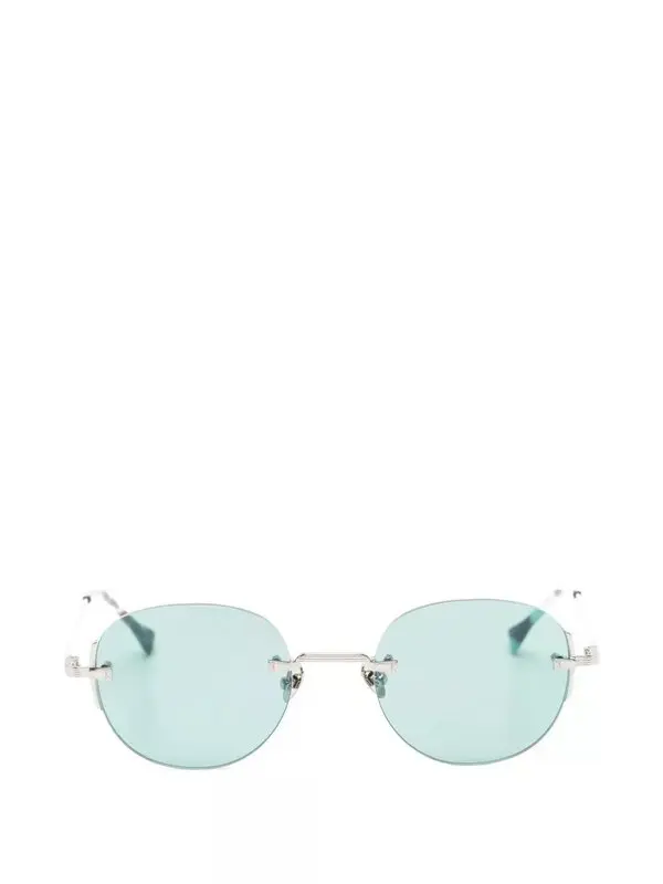 KYME Harvey Rimless Round-frame Sunglasses - Silver