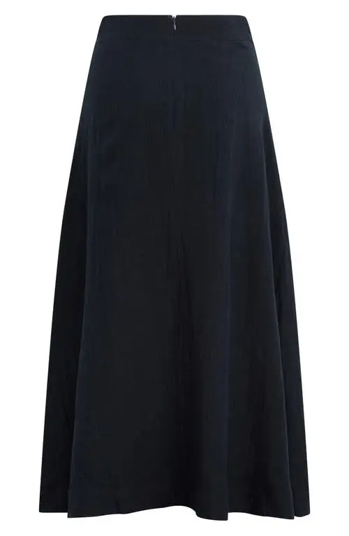 FAVORITE DAUGHTER Linen Maxi Skirt - Navy