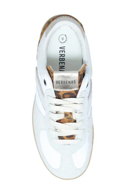 VERBENAS Sora Suede Sneakers - White Leopard
