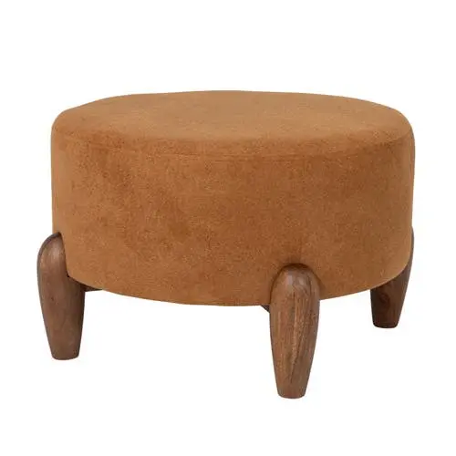 OLIVE GROVE Upholstered Ottoman With Tapered Legs