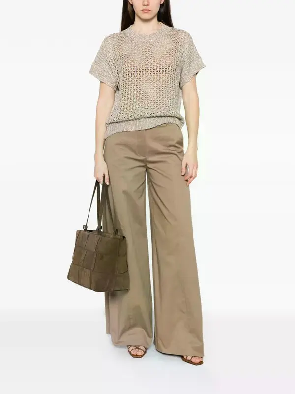 PANICALE Open-knit Sequin-embellished Sweater