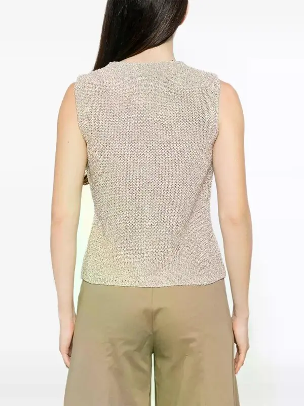 PANICALE Sequin-embellished Sleeveless Cardigan