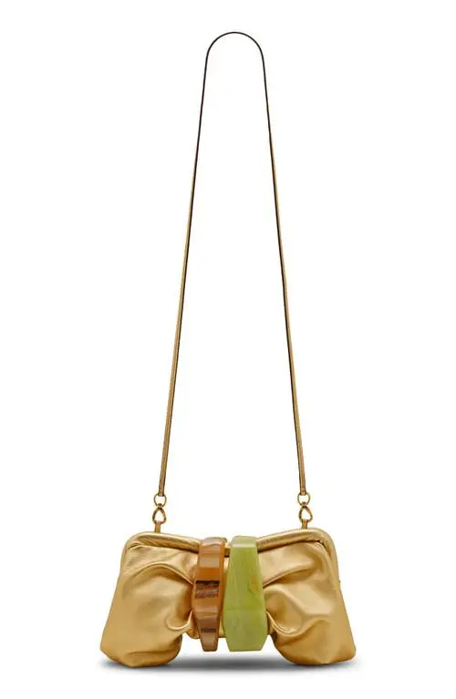 Cult Gaia Julita Leather Frame Clutch
