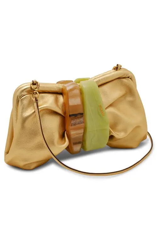 Cult Gaia Julita Leather Frame Clutch