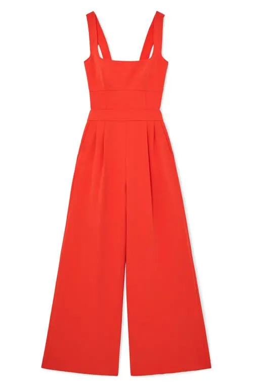 REISS Dion Sleeveless Wide Leg Jumpsuit