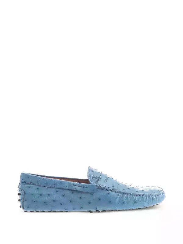 TOD'S All-over Details Leather Loafers - Blue