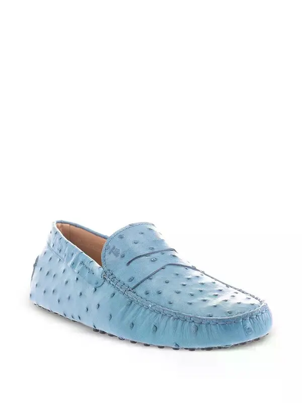 TOD'S All-over Details Leather Loafers - Blue