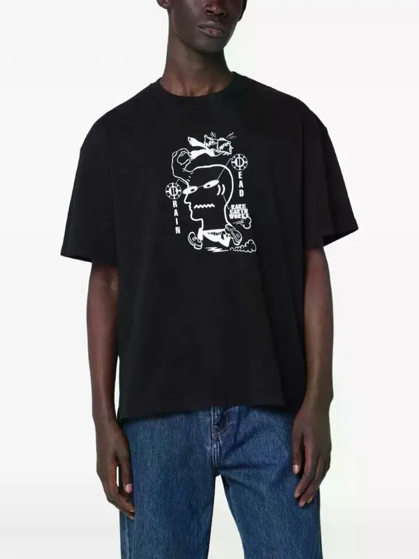 BRAIN DEAD Graphic-print Short-sleeve T-shirt