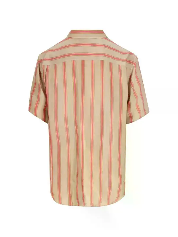 Saint Laurent Striped Short-sleeve Cotton Shirt