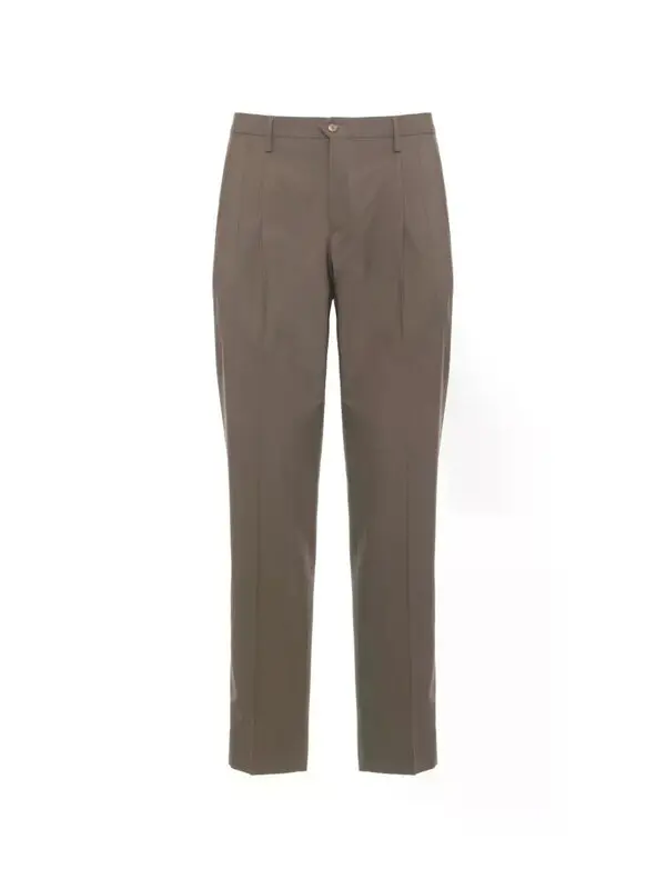 BRIGLIA 1949 Pleated Zip-fastening Trousers - Brown