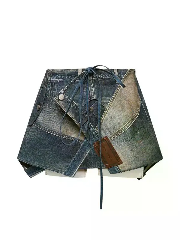 Andersson Bell Printed Wrap Mini Skirt