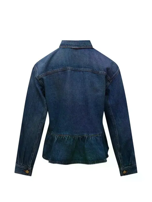 Ulla Johnson Arquette Peplum Denim Jacket - Blue