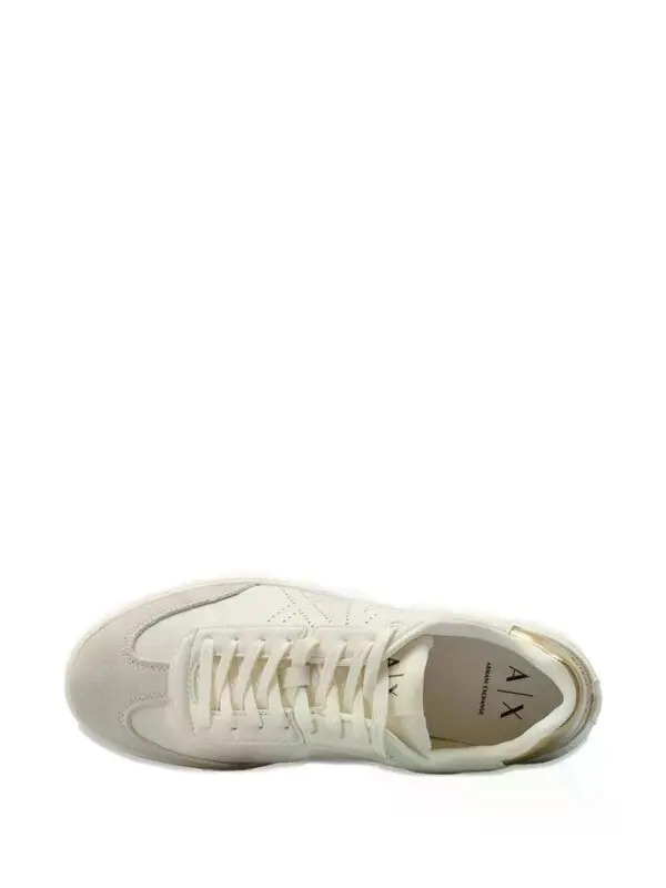 Armani Exchange Perforated Logo Sneakers - White