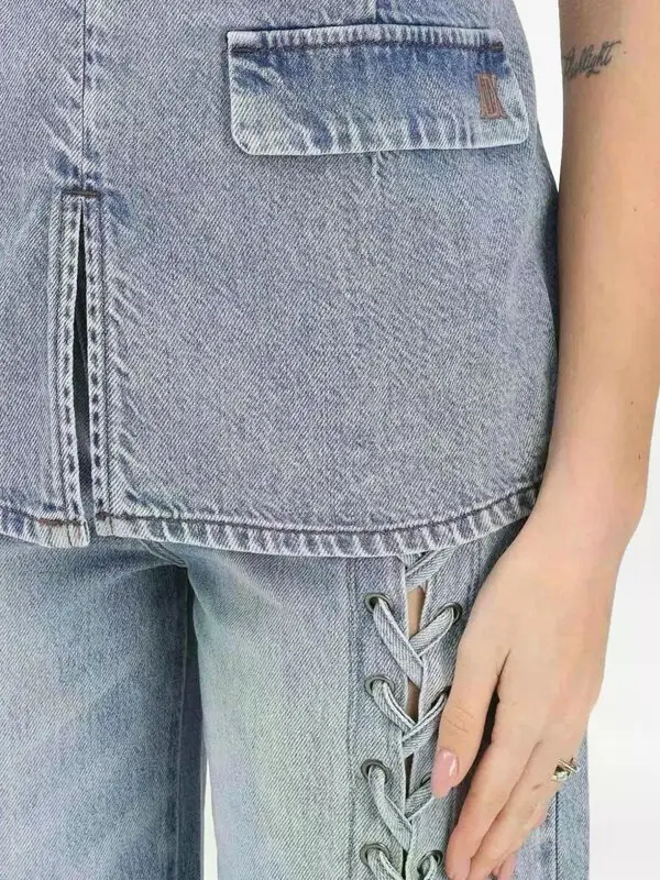 Armani Exchange Flap-pocket Top - Blue