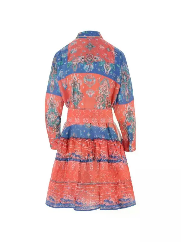 PEP'S Geometric-print Ruffled Dress