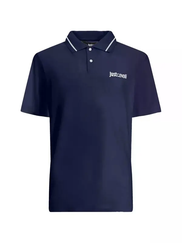 Just Cavalli Logo-print Tipped Polo Shirt