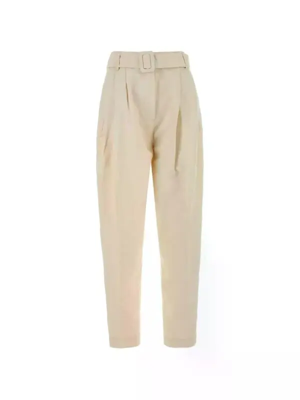 Co Belted Pleated Trousers - Neutrals