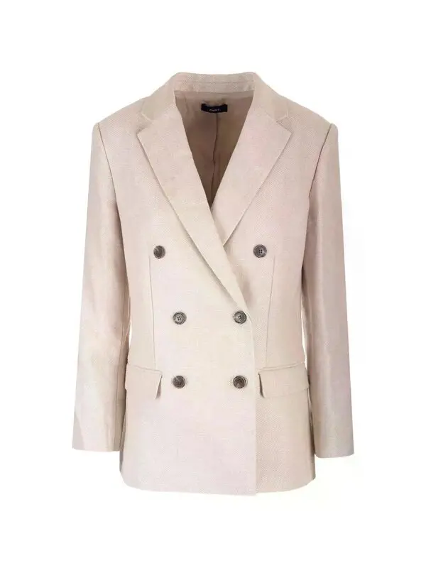 Theory Double-breasted Linen-twill Blazer
